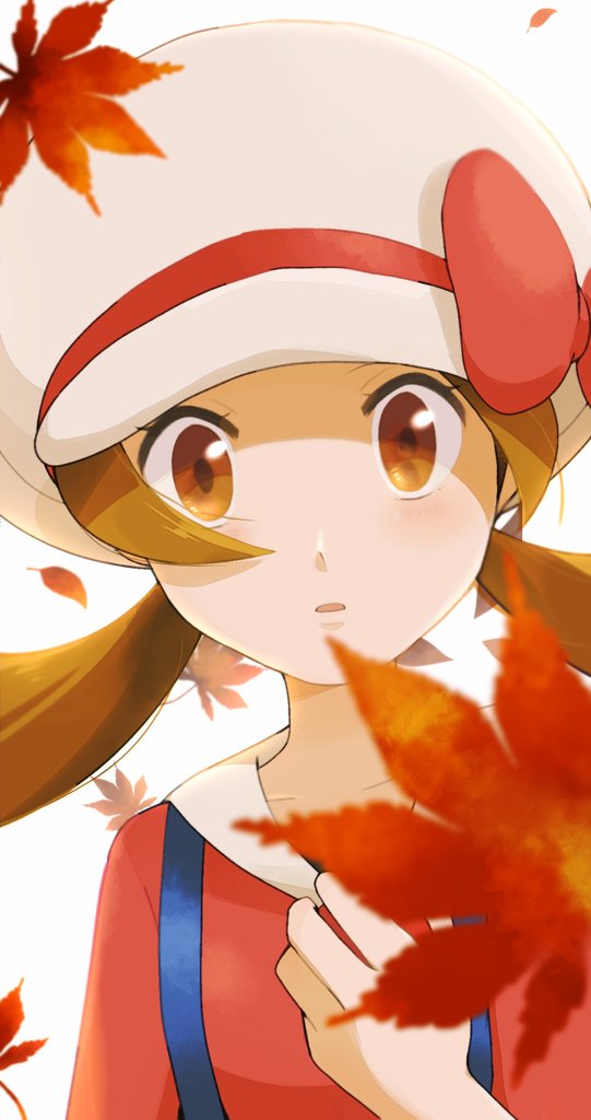 The Big ImageBoard (TBIB) - 1girl autumn leaves brown eyes brown hair ...