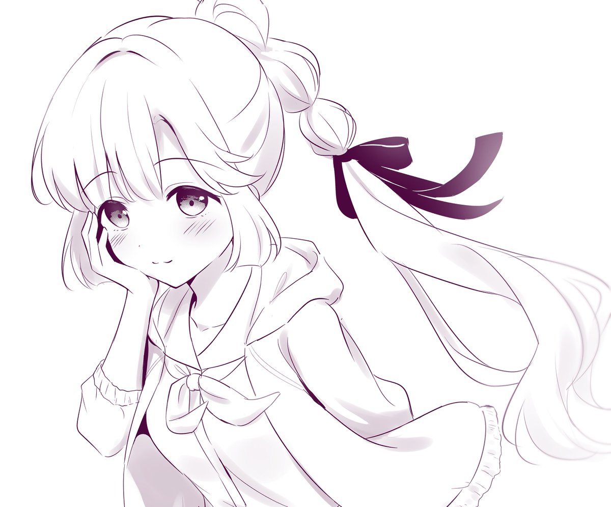 The Big ImageBoard (TBIB) - 1girl :3 ahoge anyoji hime blue eyes blunt bangs blush closed mouth ...