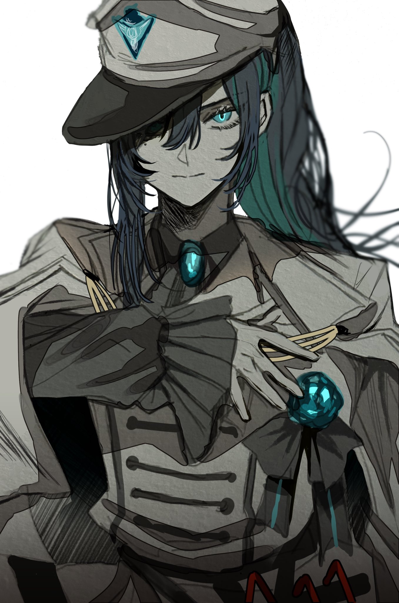 The Big ImageBoard (TBIB) - 1girl ado (utaite) black hair blue brooch ...