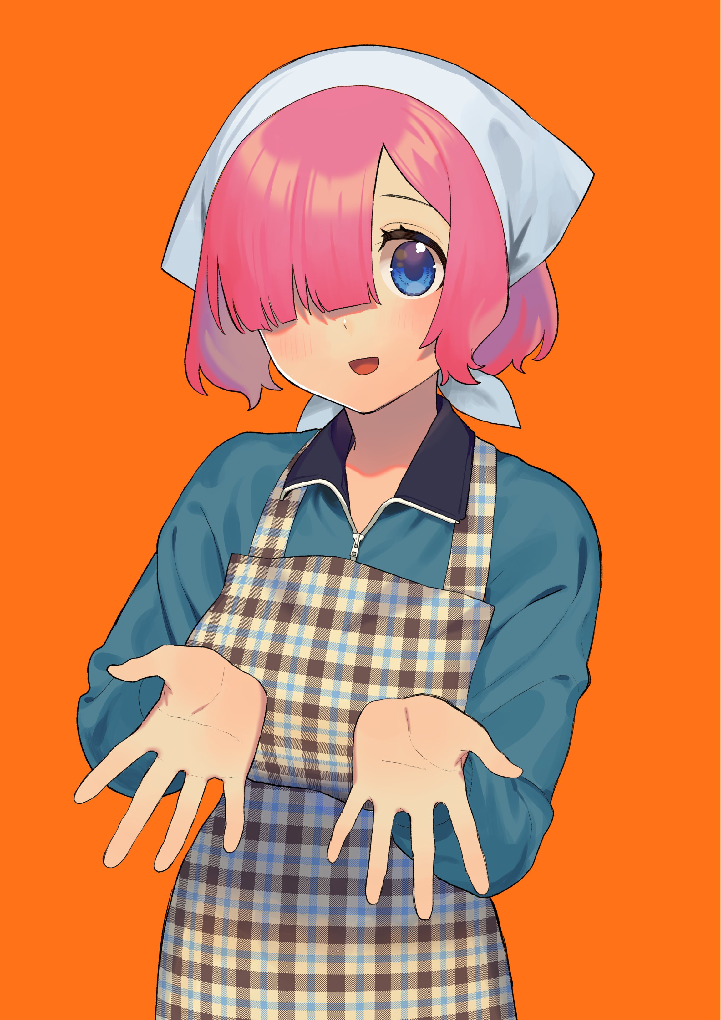 The Big ImageBoard (TBIB) - 1girl absurdres apron blue eyes blue shirt ...