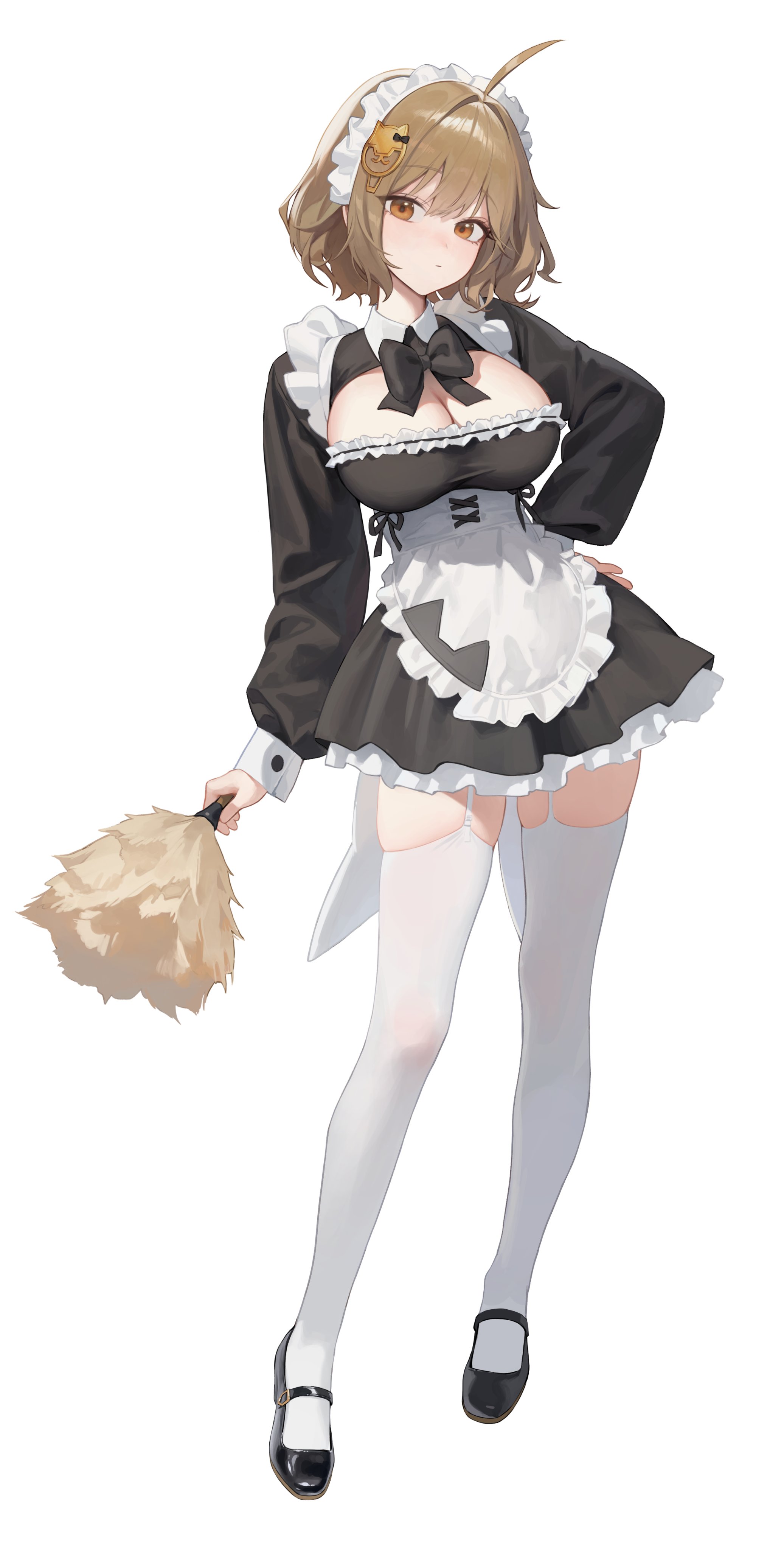The Big ImageBoard (TBIB) - 1girl absurdres ahoge alternate costume anis (nikke) apron black ...