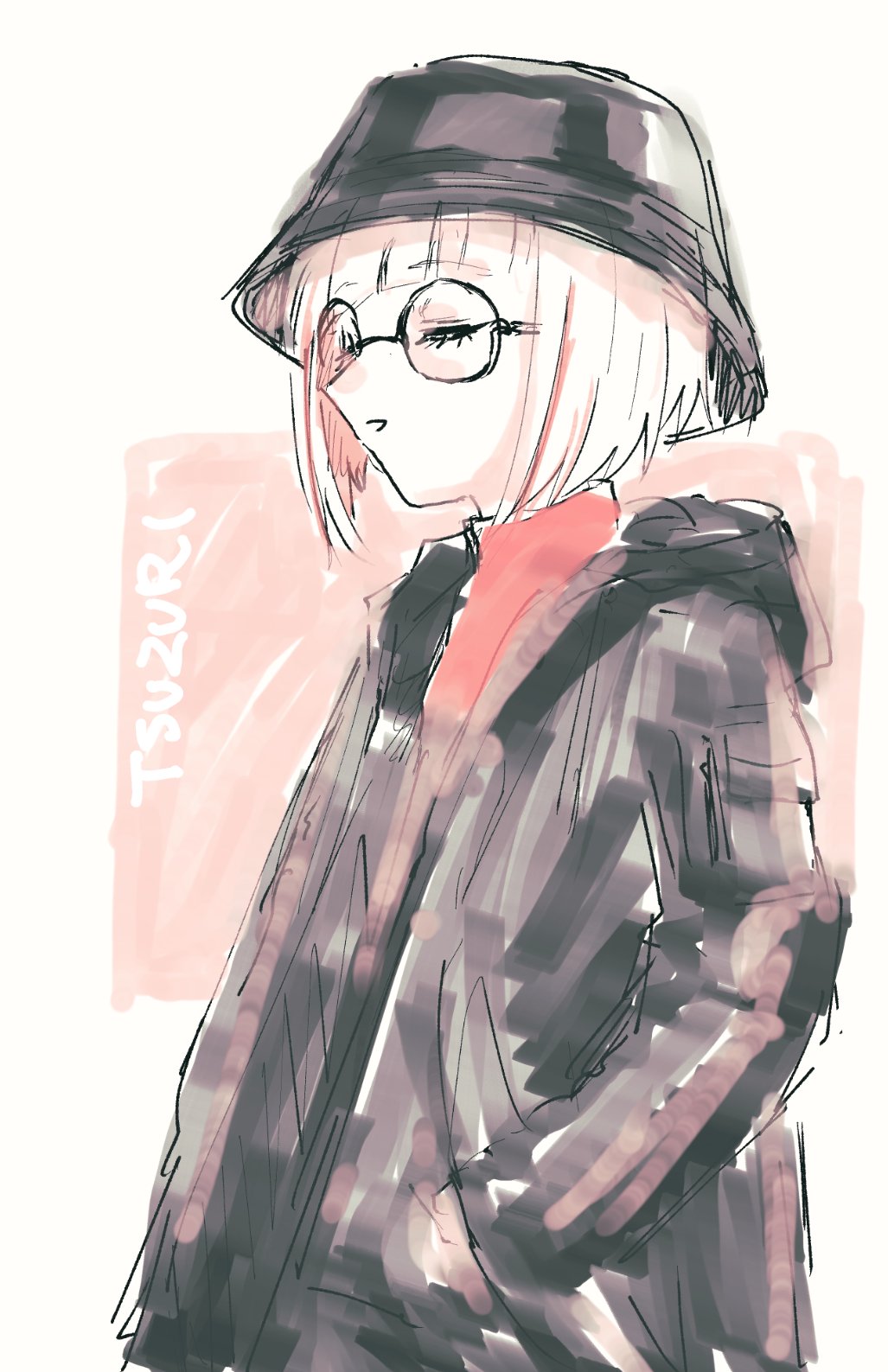 The Big ImageBoard (TBIB) - 1girl black coat black hat bob cut character name closed eyes coat ...