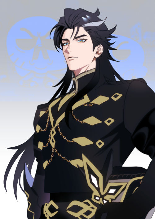 The Big ImageBoard (TBIB) - 1boy black hair black jacket blue eyes ...