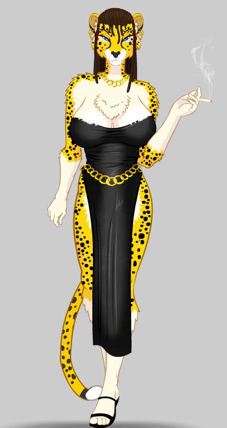 The Big ImageBoard (TBIB) - anthro big breasts breasts cheetah cigarette domestic cat felid ...