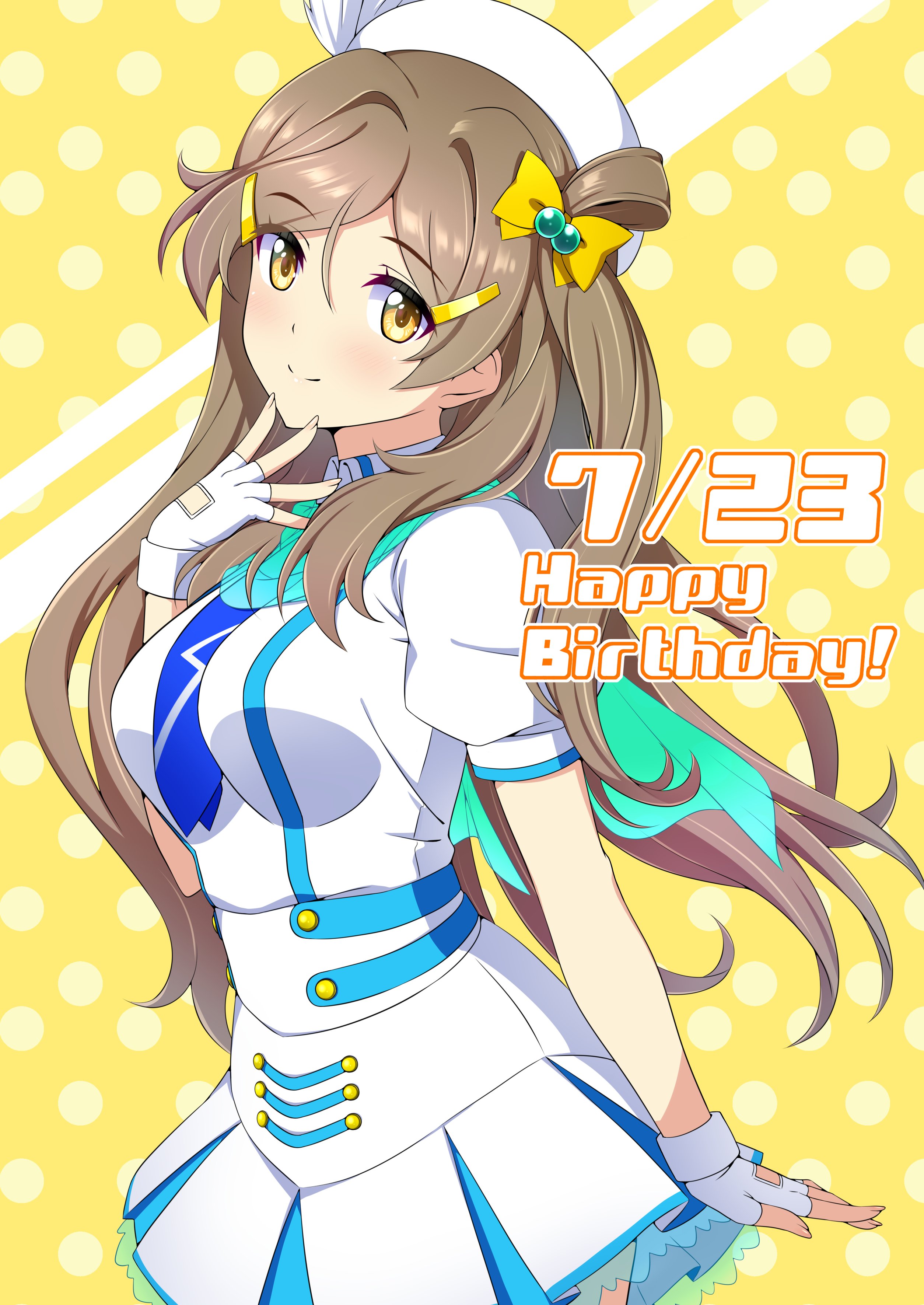 The Big ImageBoard (TBIB) - 1girl absurdres blue necktie brown hair cosplay dress fingerless ...