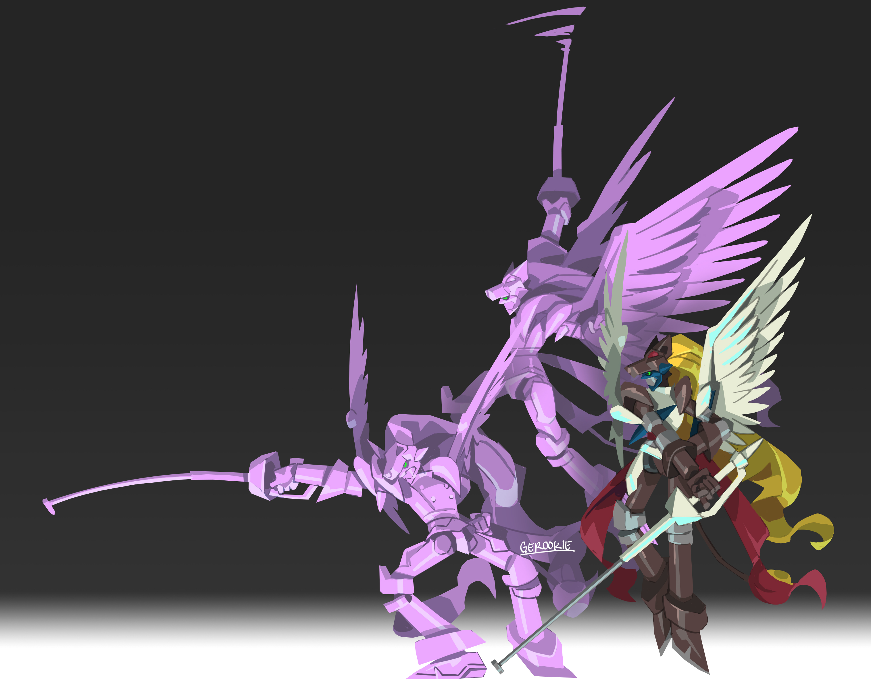 The Big ImageBoard (TBIB) - afterimage blonde hair brown armor digimon digimon (creature ...