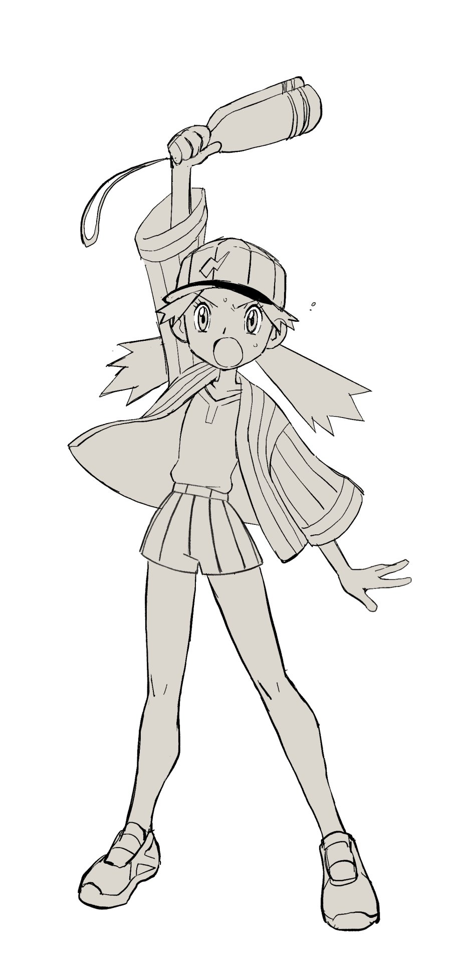 The Big ImageBoard (TBIB) - 1girl :o arm up baseball cap casey (pokemon ...