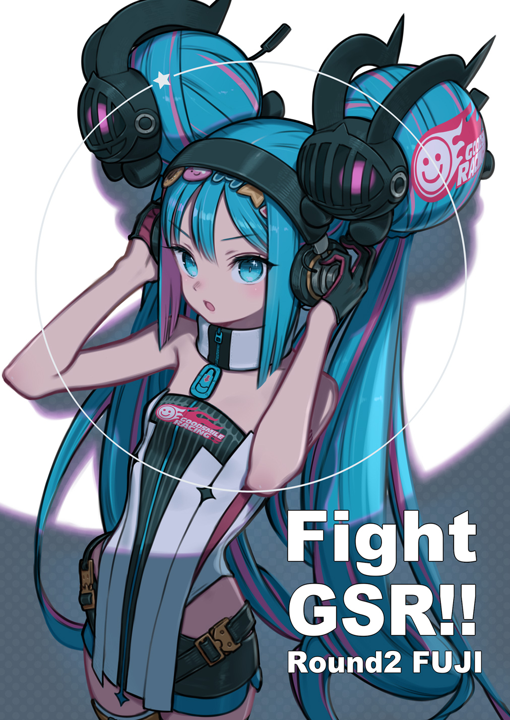 The Big ImageBoard (TBIB) - 1girl bare shoulders blue eyes blue hair ...