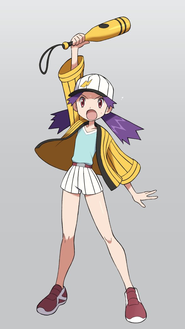 The Big ImageBoard (TBIB) - 1girl :o arm up baseball cap blue shirt casey (pokemon) eyelashes ...