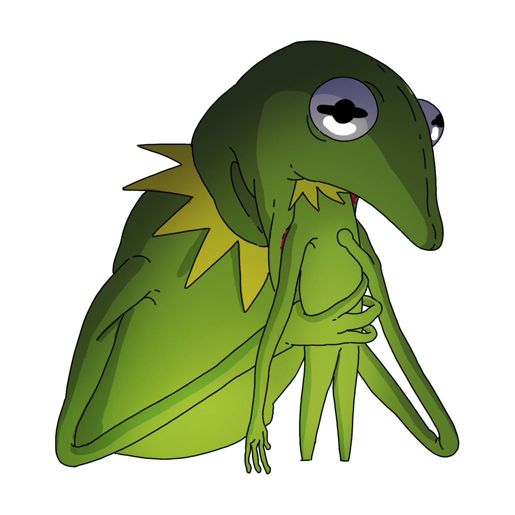 The Big ImageBoard (TBIB) - 1:1 4 fingers amphibian anthro black eyes ...