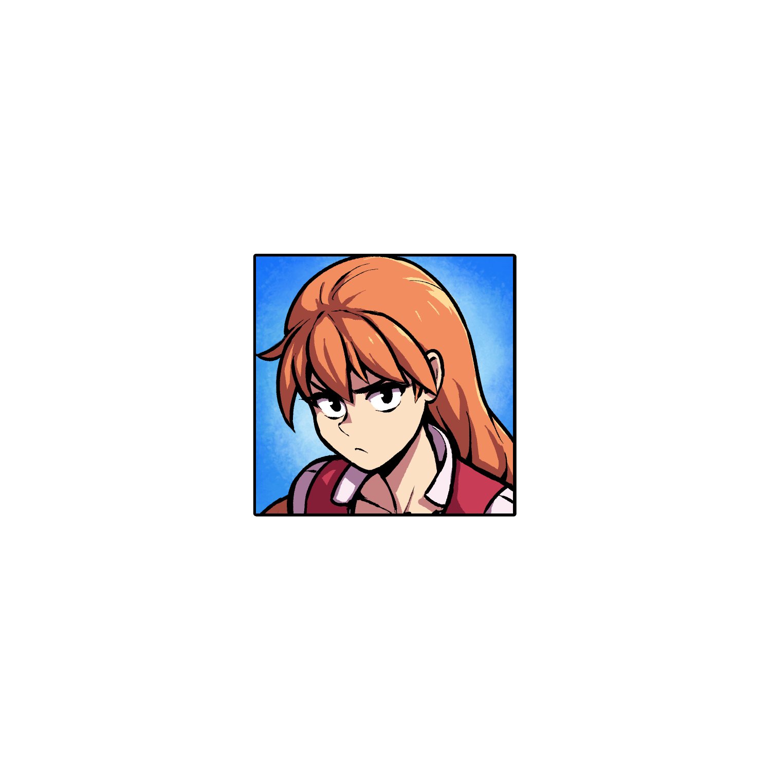 The Big Imageboard Tbib 1girl Akairiot Bangs Blue Background Border