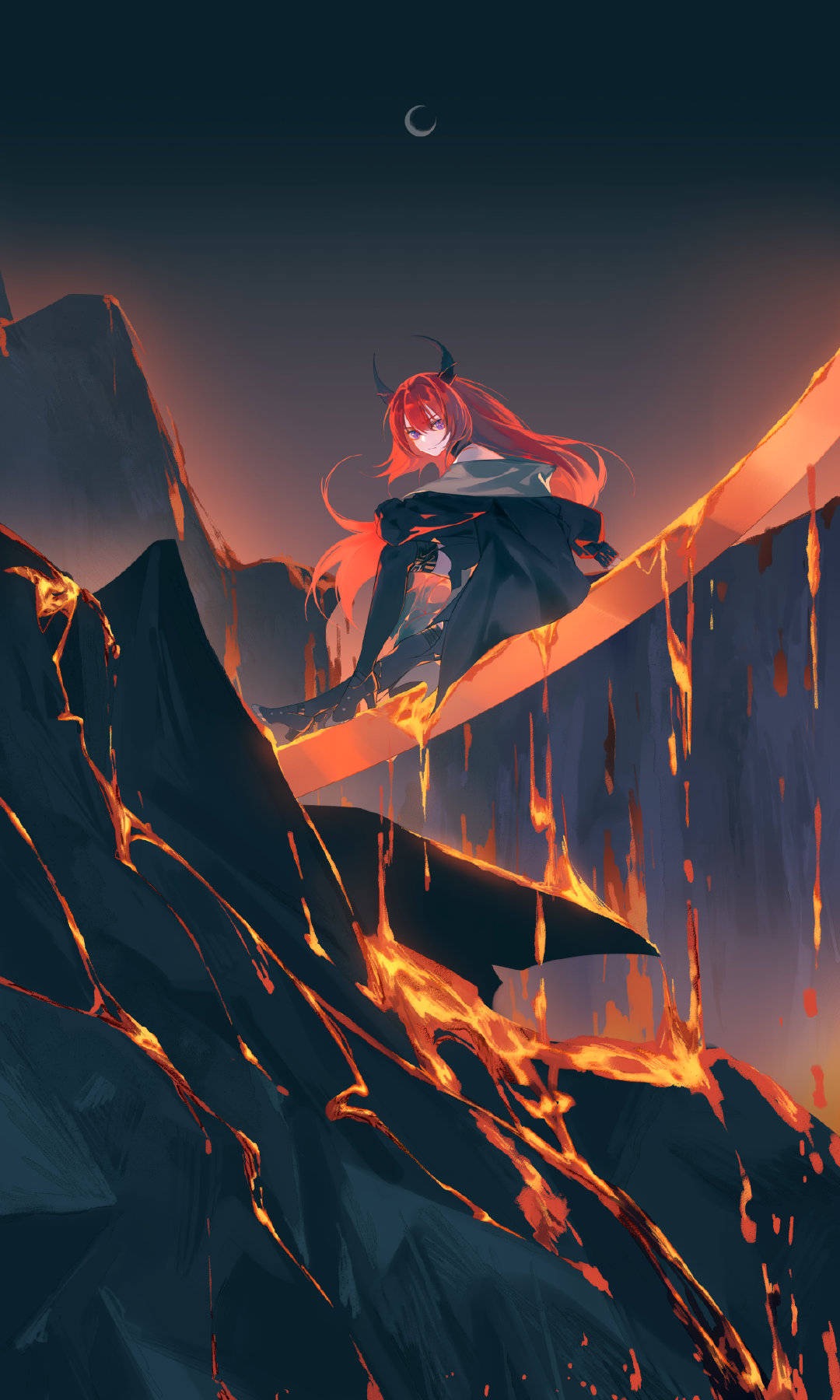 The Big ImageBoard (TBIB) - 1girl arknights bare shoulders black ...