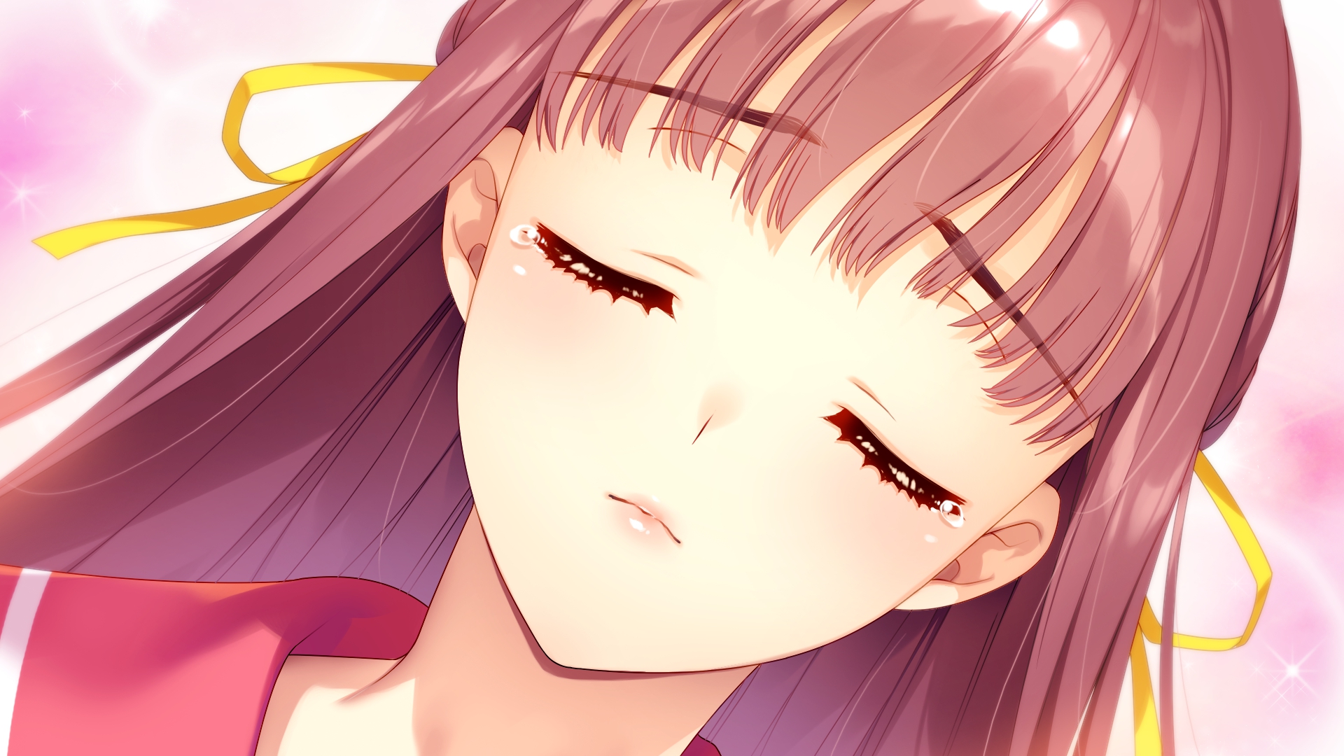 The Big ImageBoard (TBIB) - 1girl brown hair closed eyes closed mouth ...