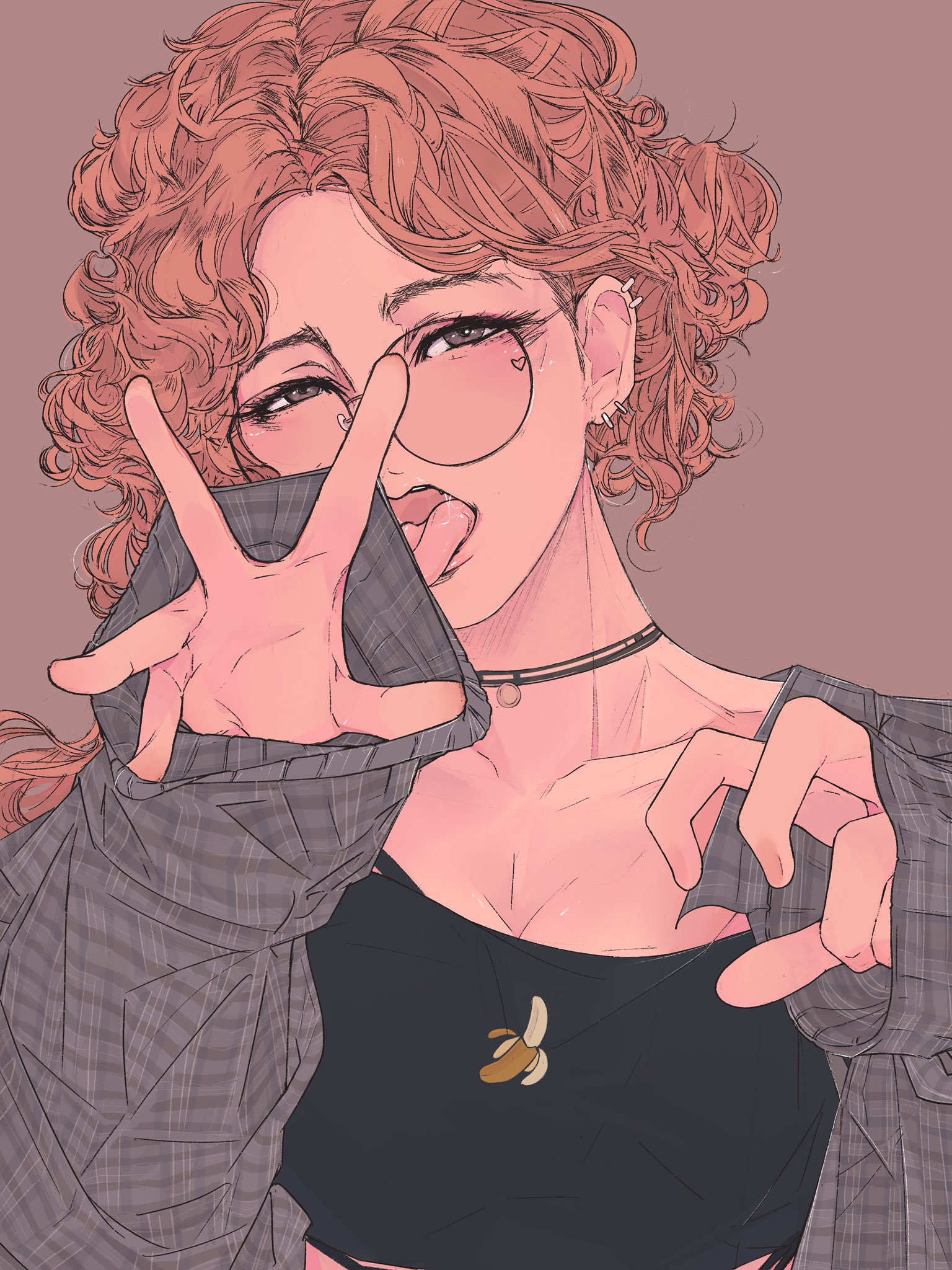 The Big Imageboard Tbib 1girl Banana Blonde Hair Blush Brown