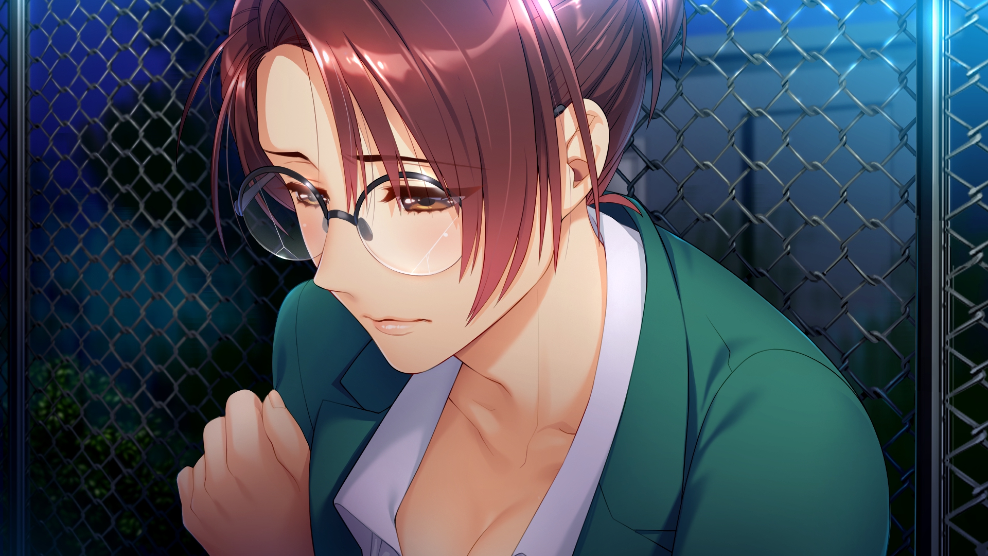 The Big Imageboard Tbib 1girl Black Rayal Breasts Broken Eyewear