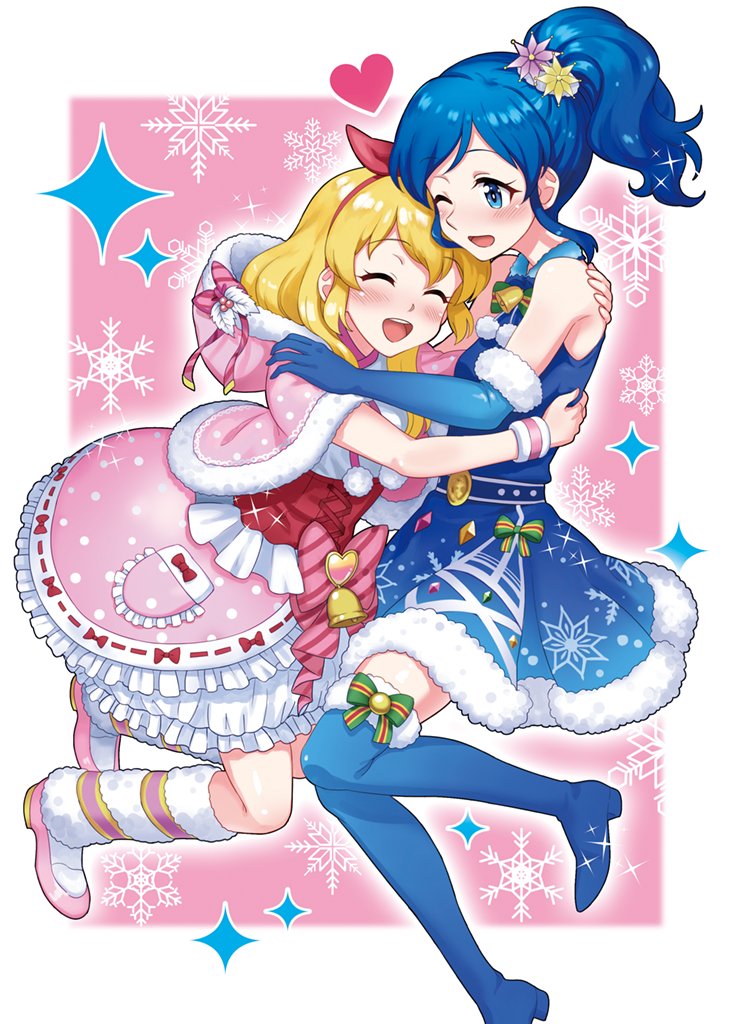 The Big ImageBoard (TBIB) - 2girls :d aikatsu! aikatsu! (series) bell blonde hair blue eyes blue ...