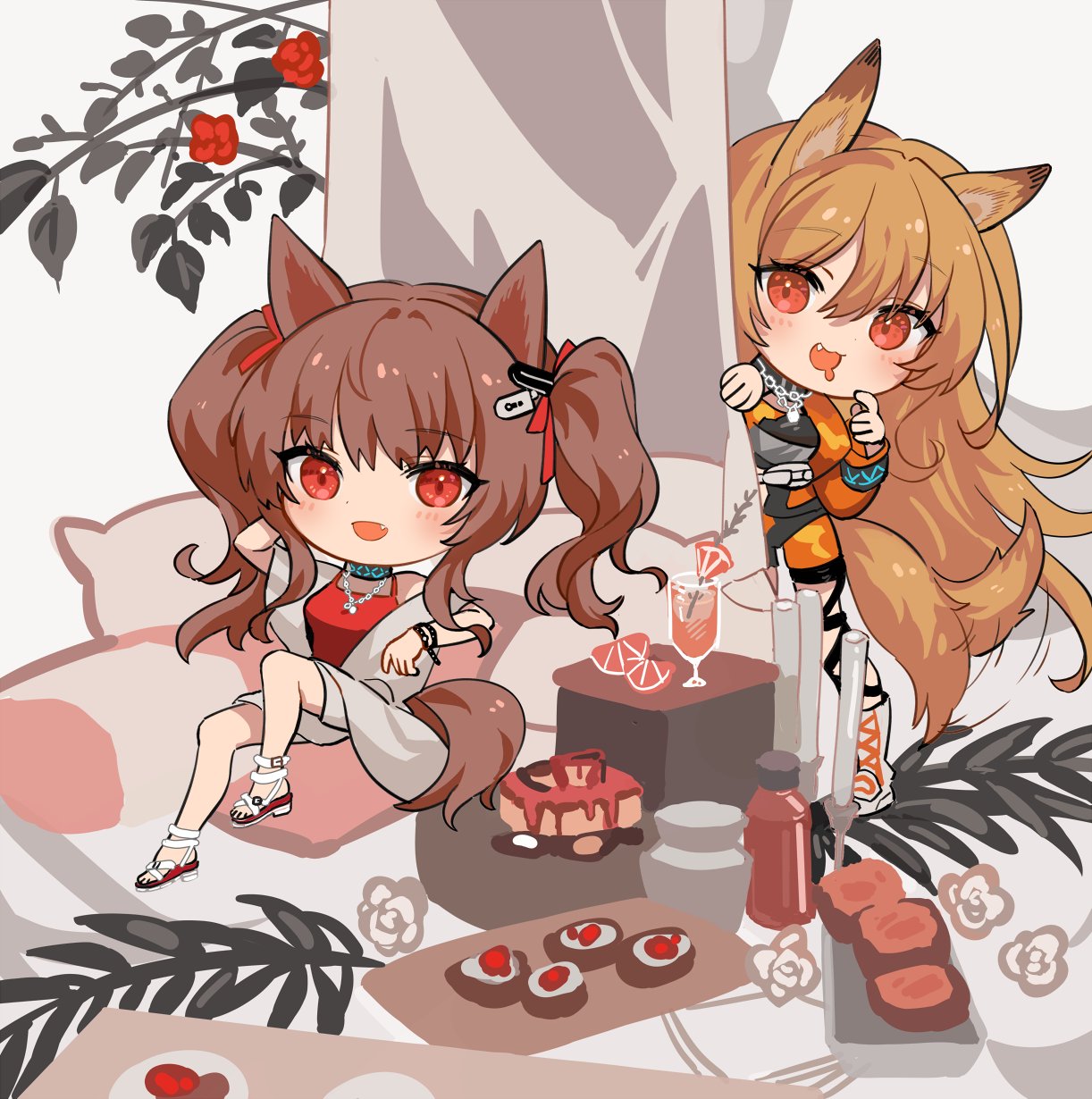 The Big ImageBoard (TBIB) - 2girls :d angelina (arknights) angelina ...