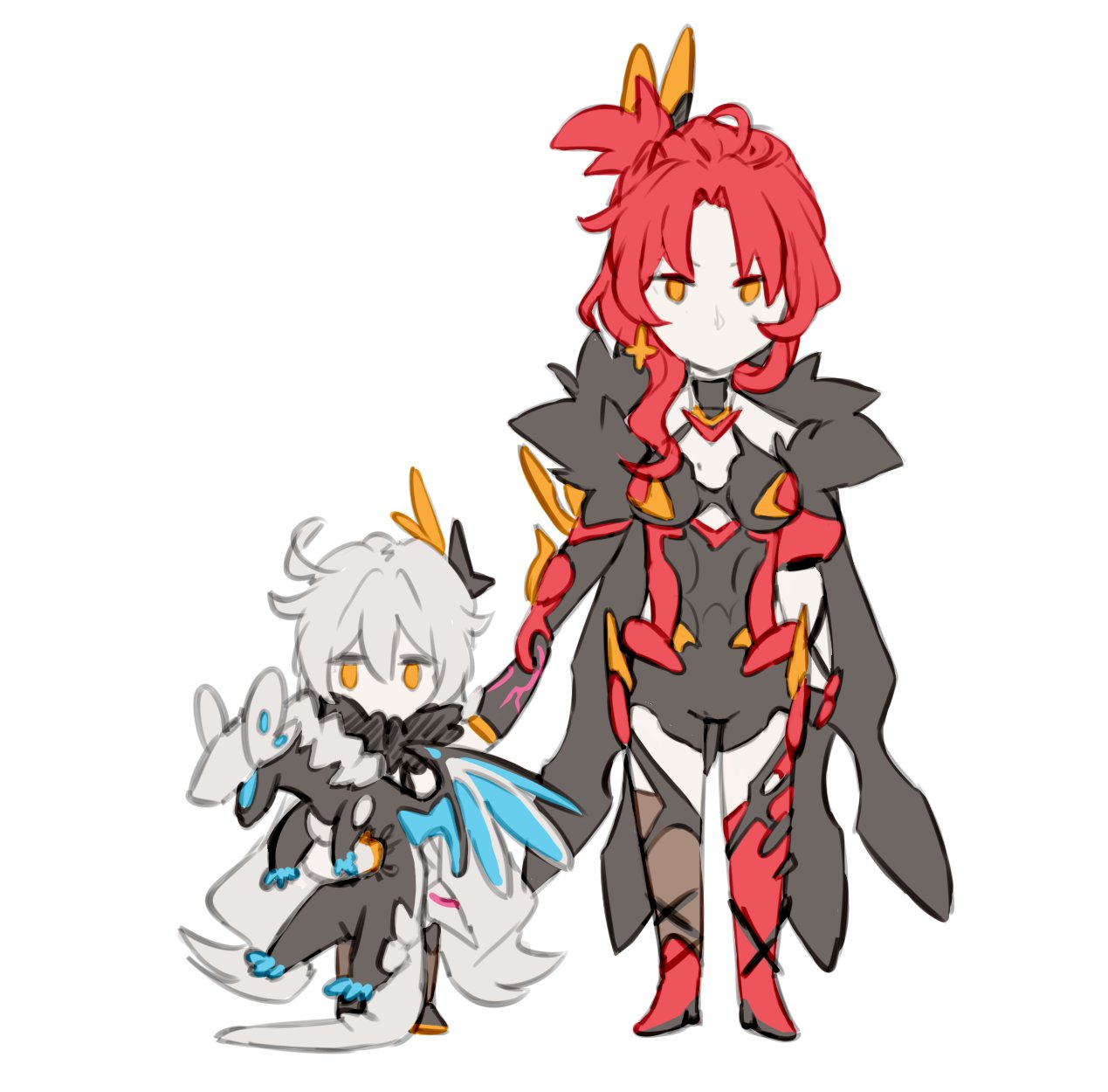 The Big ImageBoard (TBIB) - 2girls antenna hair bangs benares (honkai ...