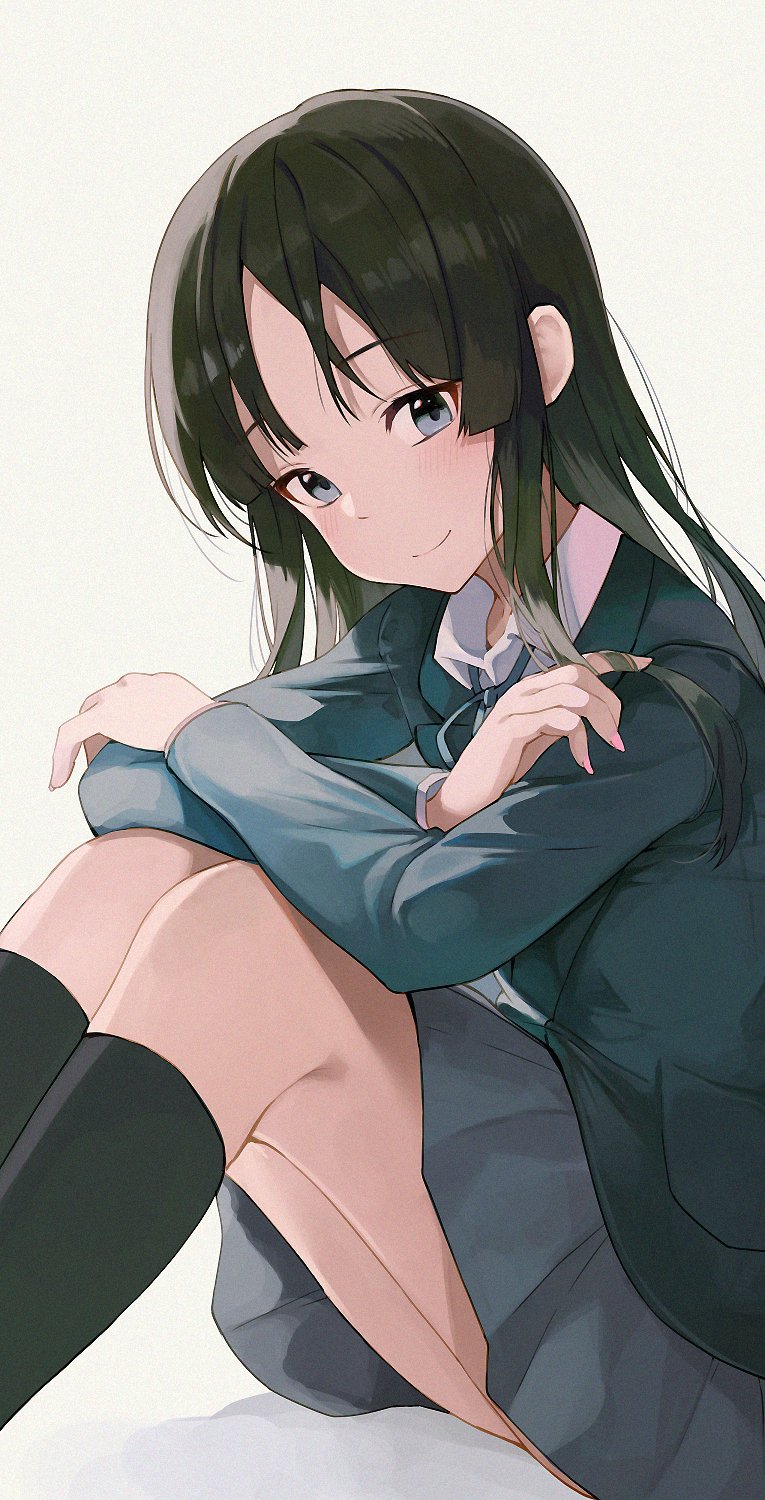 The Big ImageBoard (TBIB) - 1girl akiyama mio black eyes black hair black socks blazer blue ...