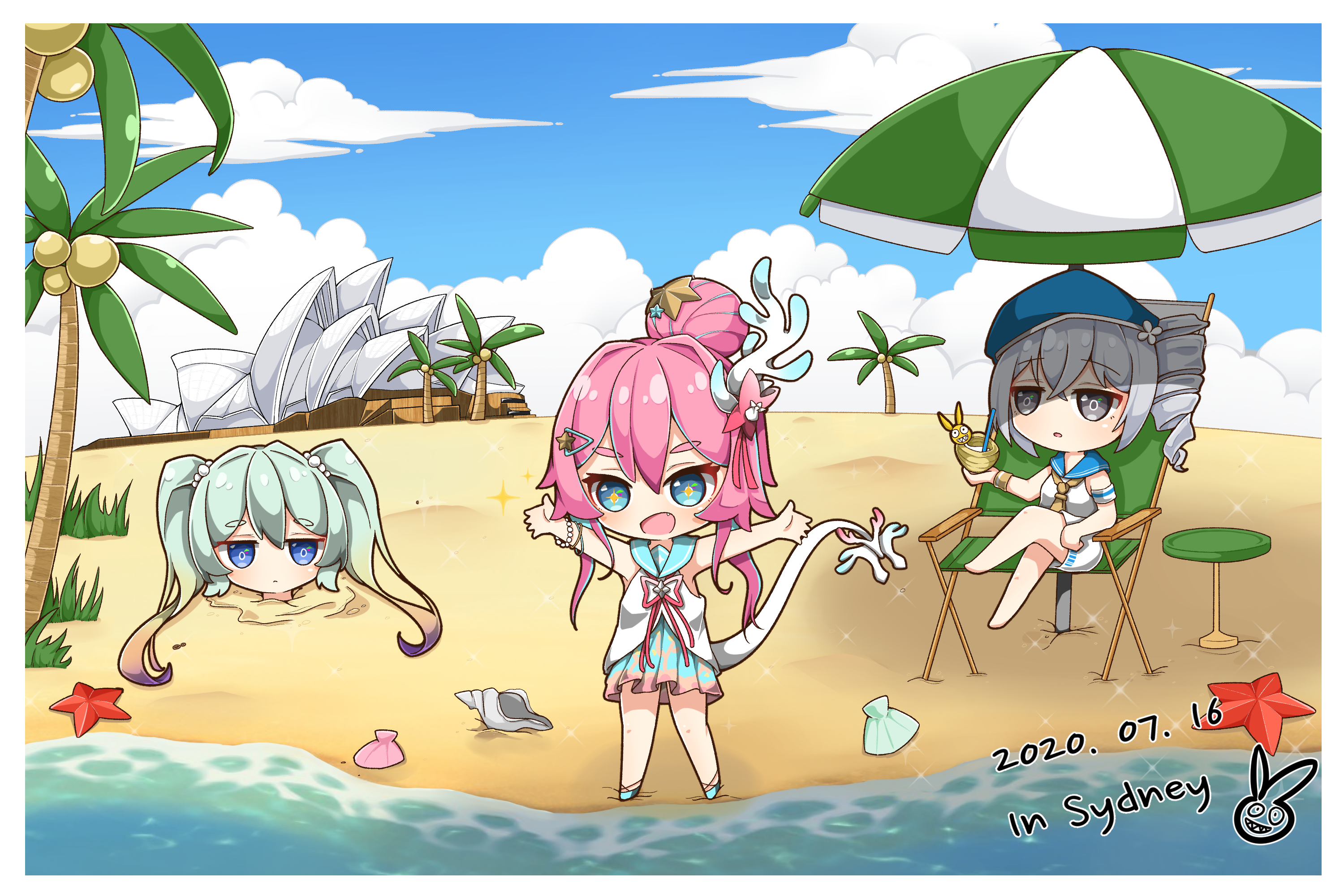 The Big ImageBoard (TBIB) - 3girls :d :o australia beach beach chair ...