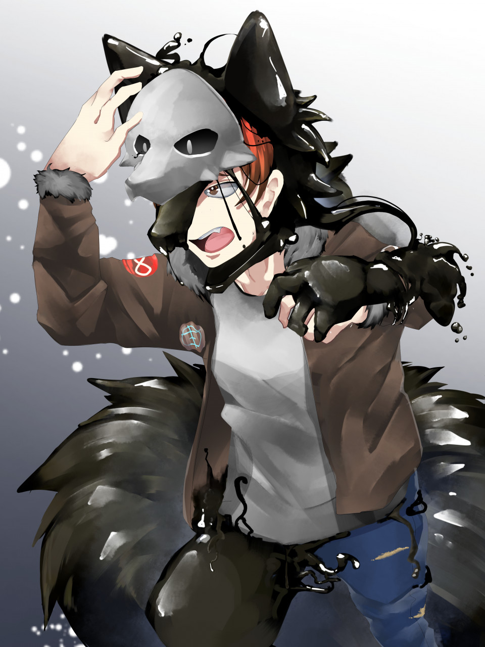 The Big ImageBoard (TBIB) - 3:4 anthro black goo brown eyes canid ...