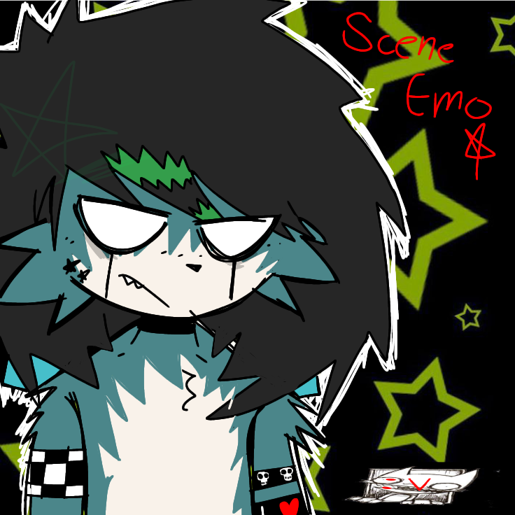 The Big ImageBoard (TBIB) - animal humanoid black hair blue body canid ...