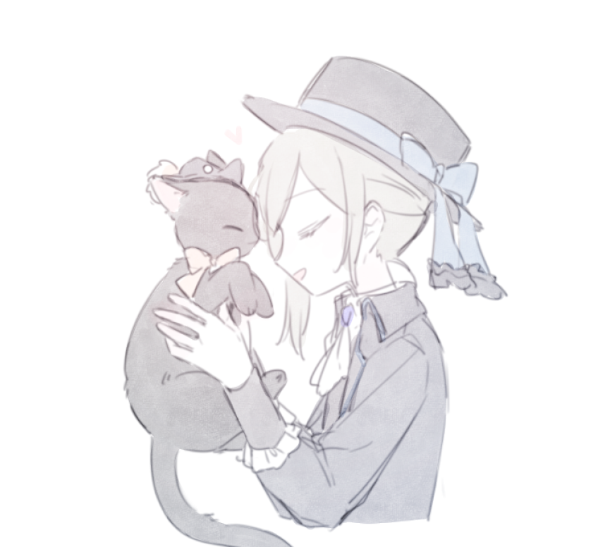 The Big ImageBoard (TBIB) - 1girl animal animalization asymmetrical hair black cat black coat ...