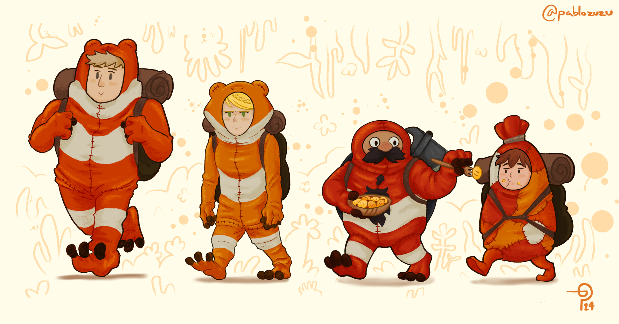 The Big ImageBoard (TBIB) - 1girl 3boys animal costume beard bowl brown ...