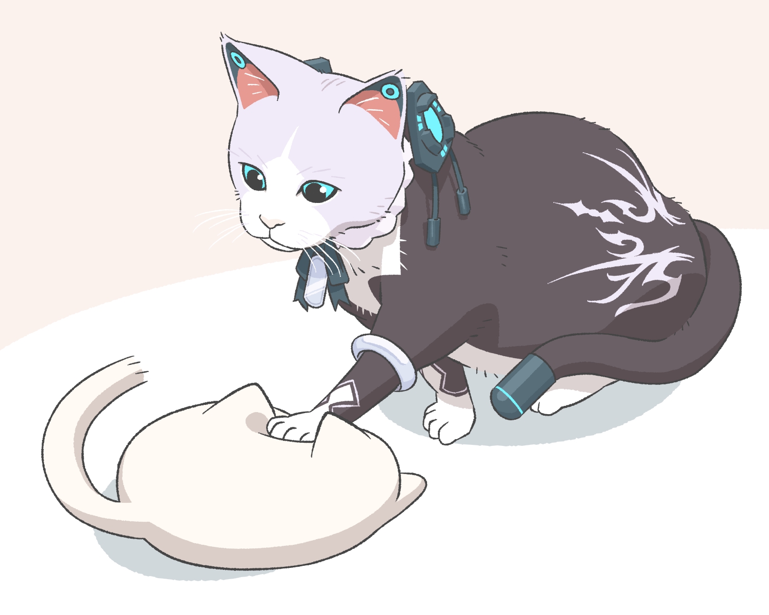 The Big ImageBoard (TBIB) - animal collar animal focus animalization black eyes black fur blue ...