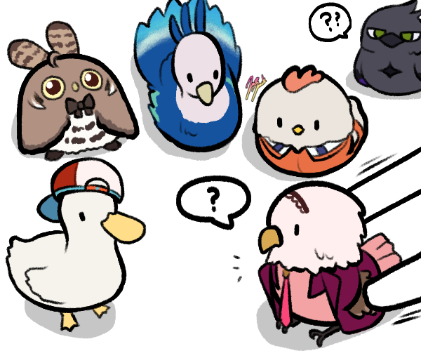 The Big ImageBoard (TBIB) - ? ?? animalization bird chibi chopsticks ...