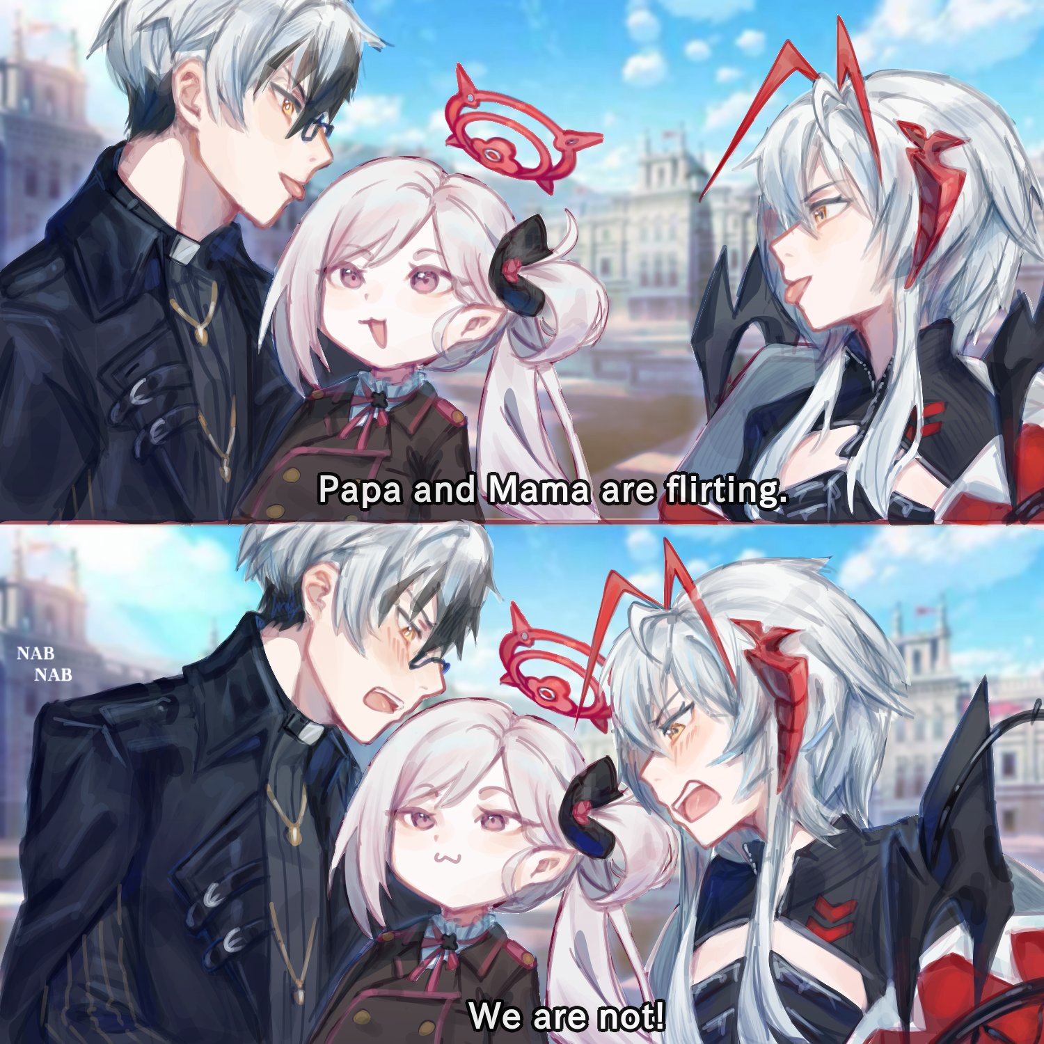 The Big ImageBoard (TBIB) - 1boy 2girls adnachiel (arknights) adnachiel (traceless walker ...