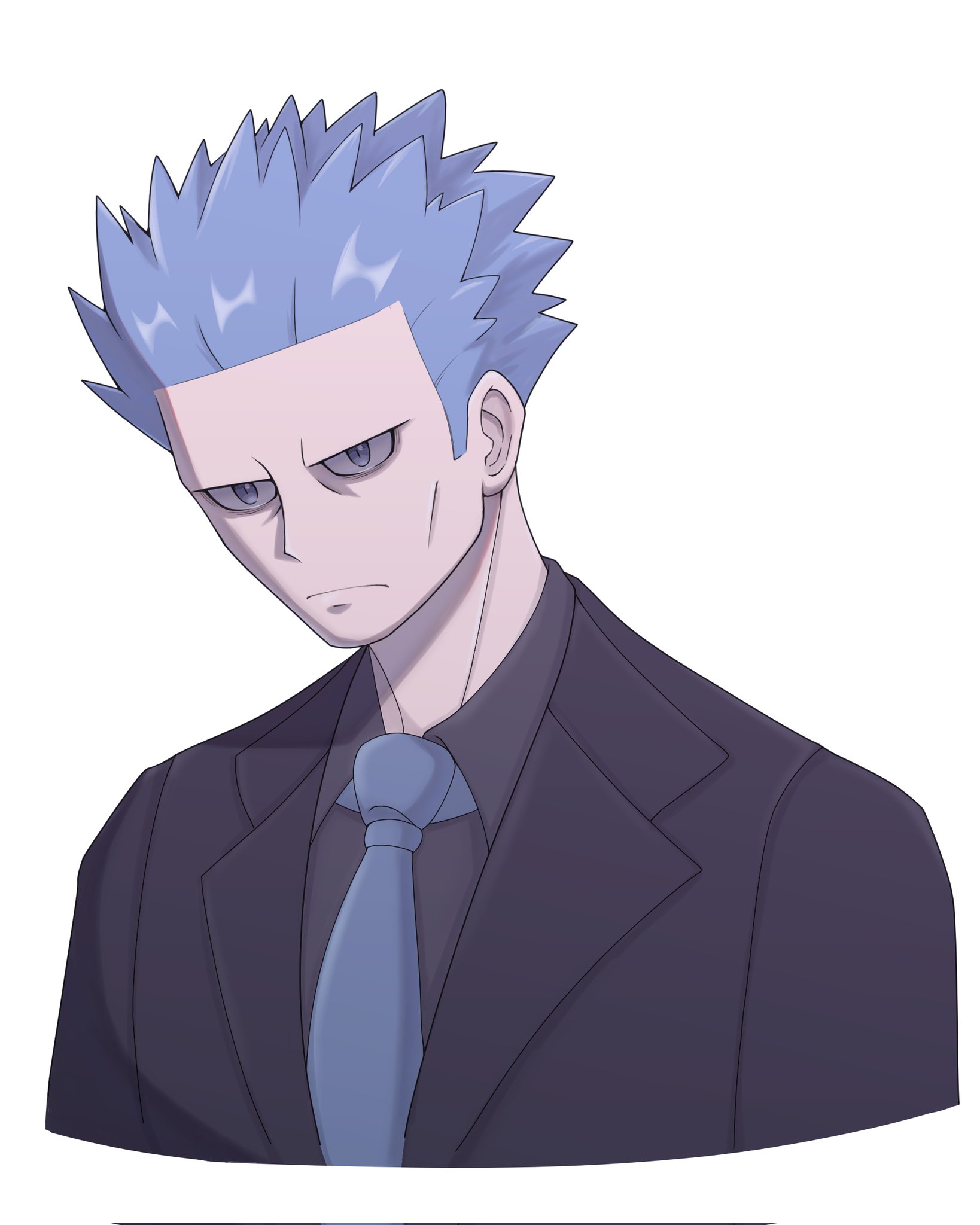 The Big ImageBoard (TBIB) - 1boy black jacket black shirt blue eyes ...