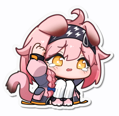 The Big ImageBoard (TBIB) - 1girl ahoge animal ears arknights black hairband braid chibi chibi ...