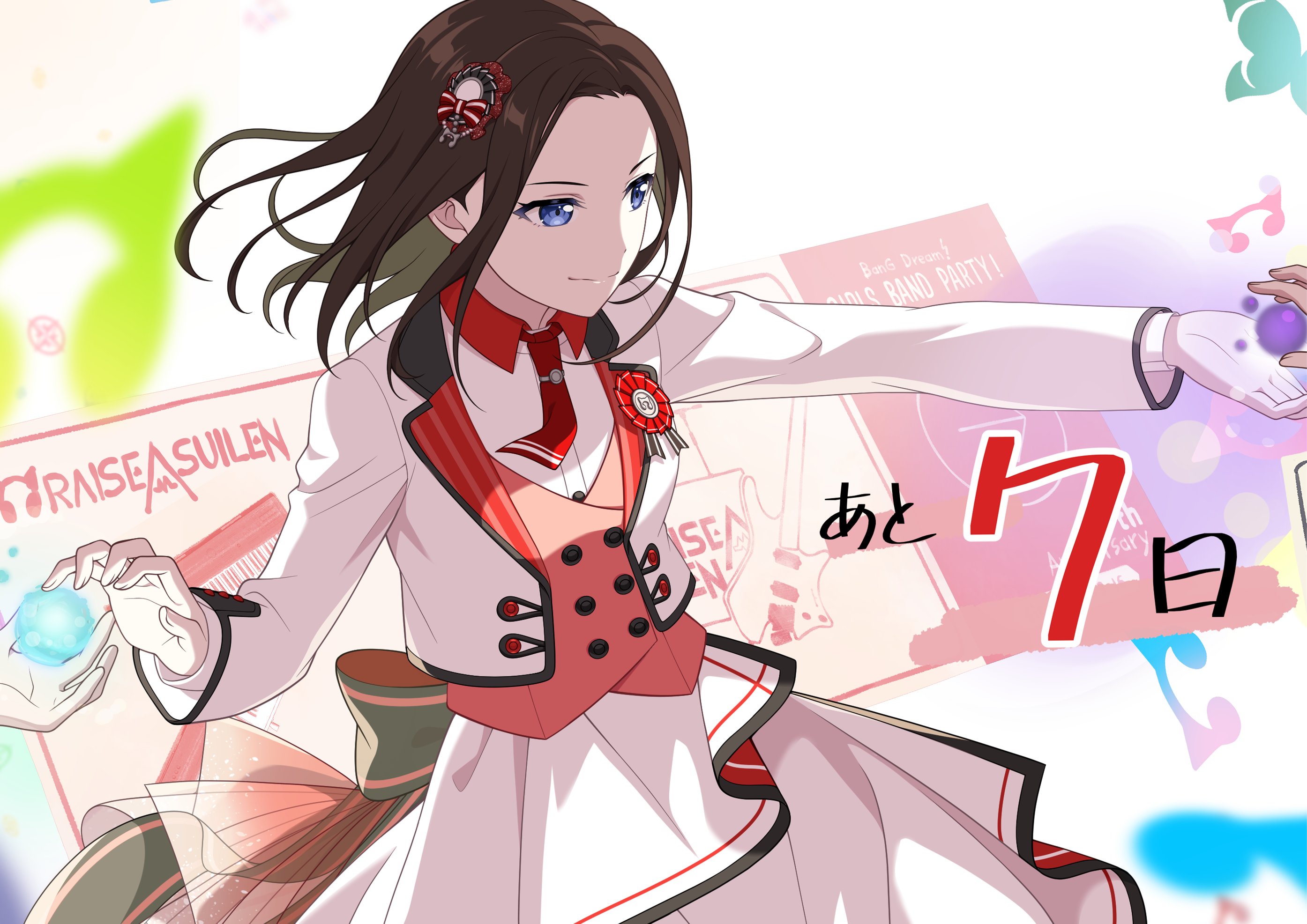 The Big ImageBoard (TBIB) - bang dream! black hair blue eyes closed mouth countdown group name ...