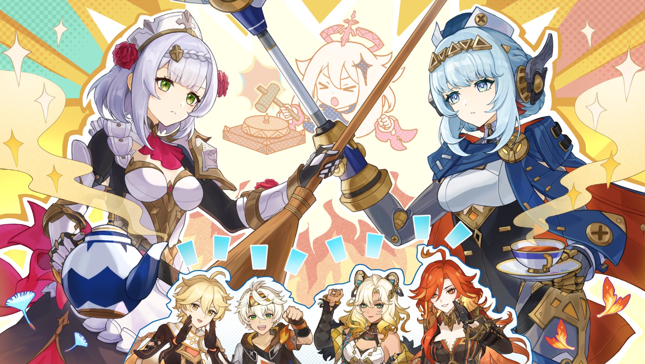 The Big ImageBoard (TBIB) - 2boys 4girls aether (genshin impact ...