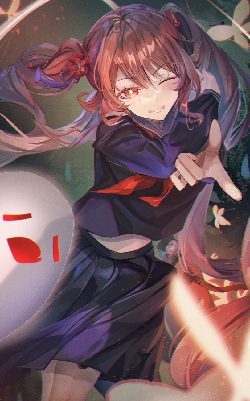 The Big ImageBoard (TBIB) - 1girl black shirt black skirt boo tao ...