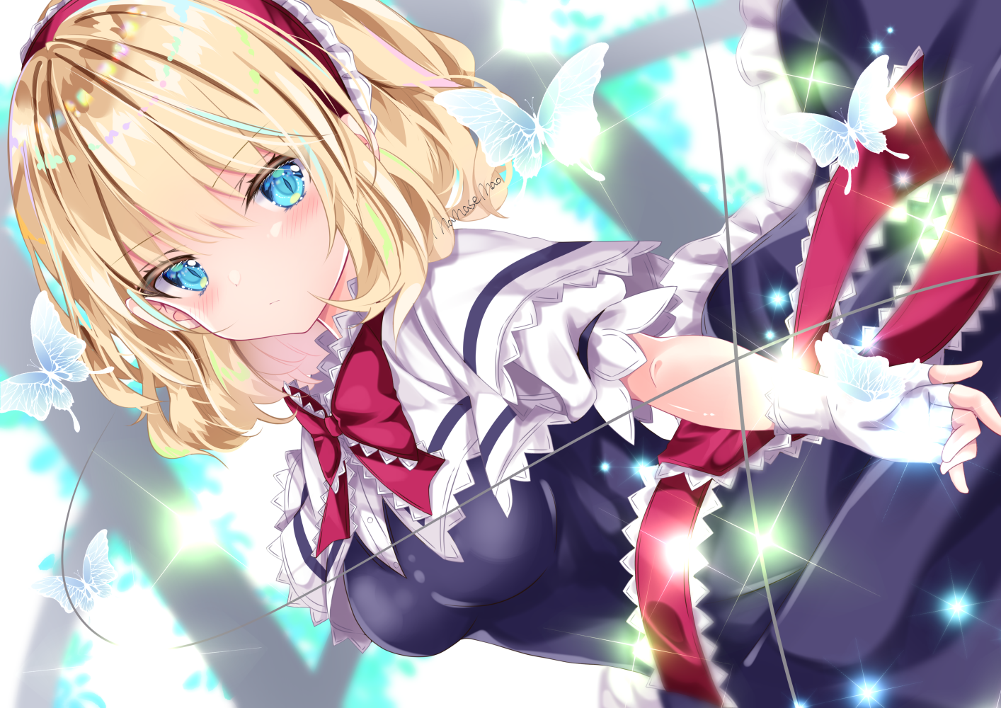 The Big ImageBoard (TBIB) - 1girl alice margatroid animal bad id bad pixiv id black dress blonde ...