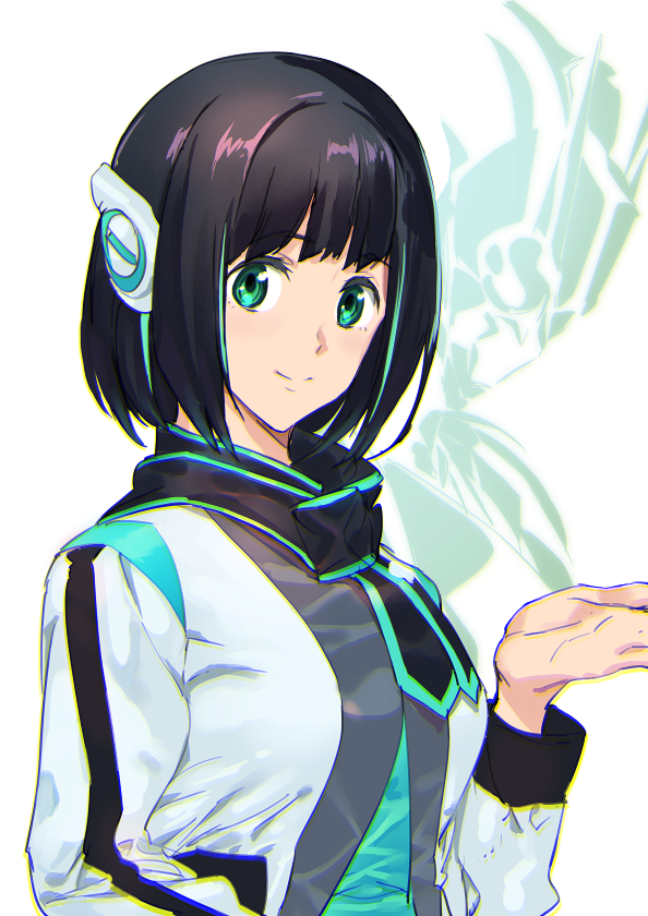 The Big Imageboard Tbib 1girl Ashiomi Masato Black Hair Breasts