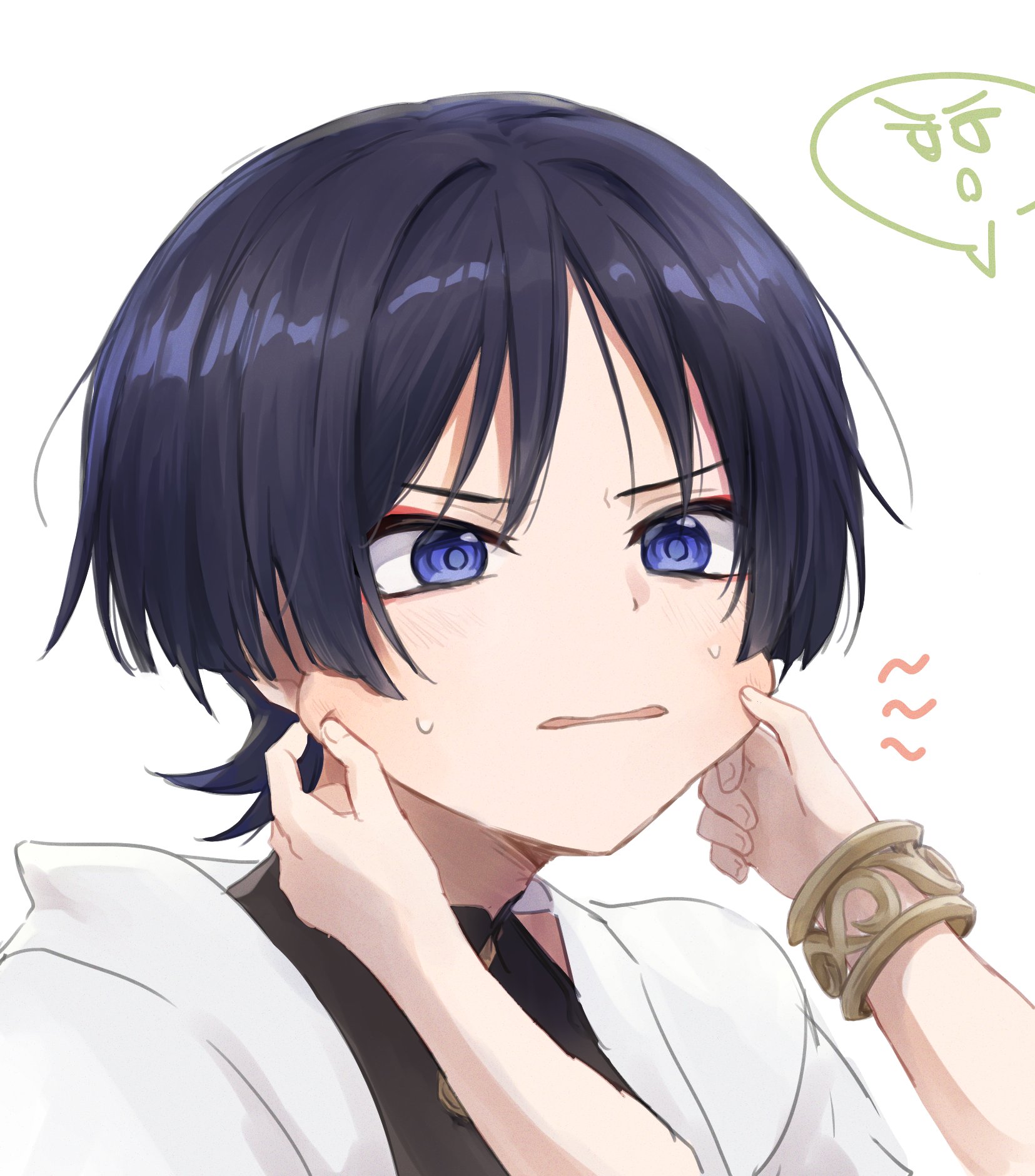 The Big ImageBoard (TBIB) - 1boy 1girl black bodysuit black hair blue eyes blunt ends bodysuit ...