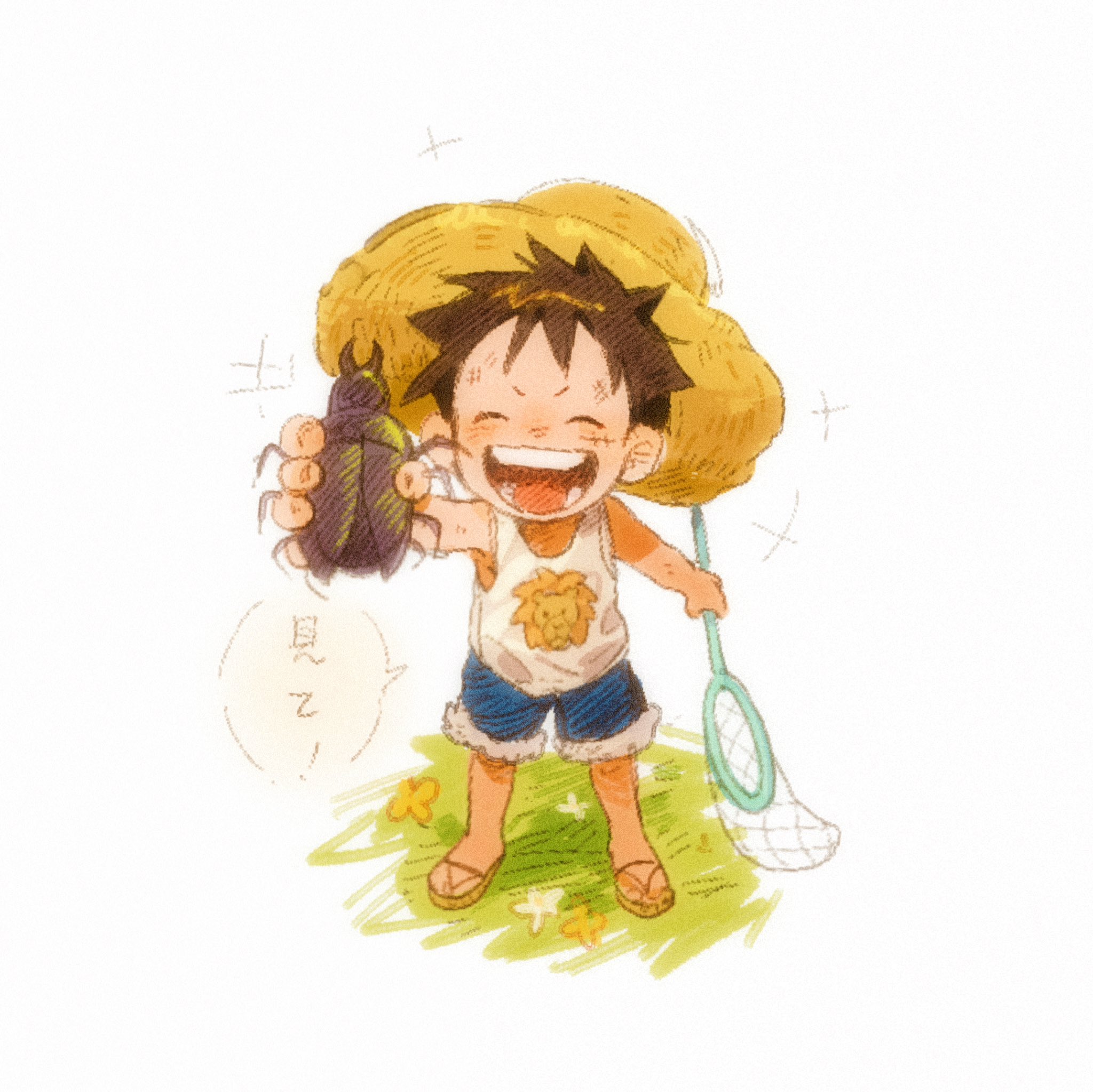 The Big ImageBoard (TBIB) - +++ 1boy ^ ^ black hair blue shorts bug ...