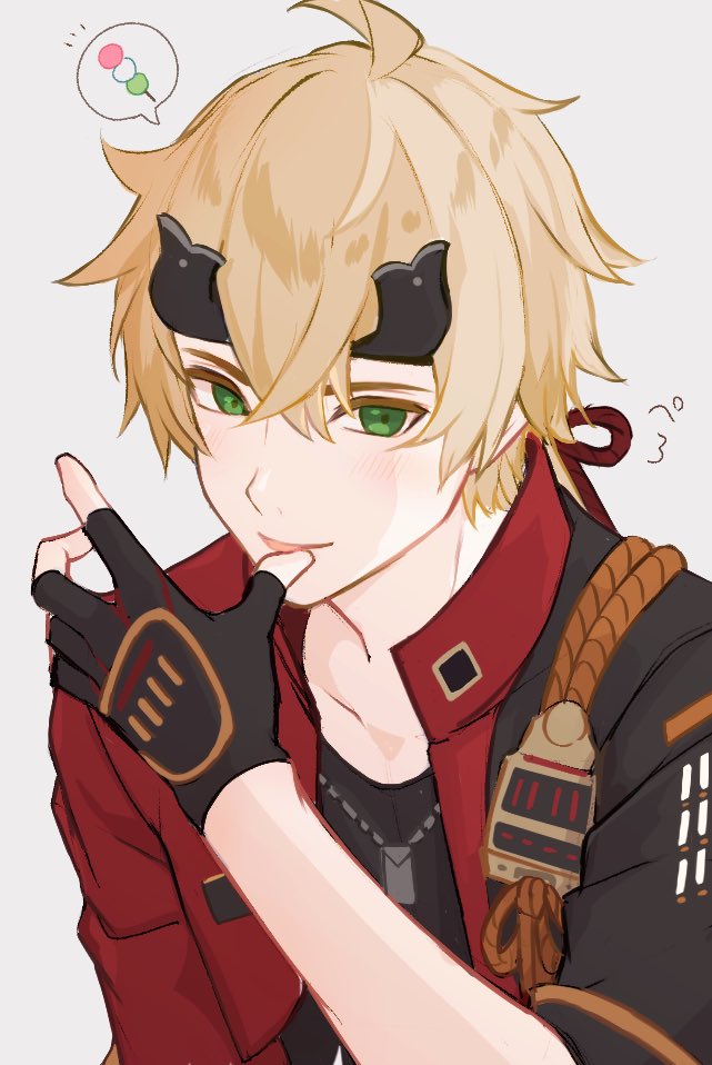 The Big ImageBoard (TBIB) - 1boy ahoge bangs black gloves blonde hair ...