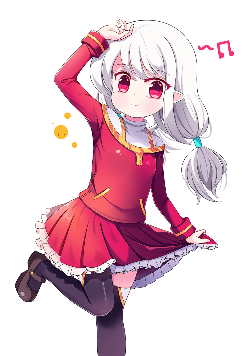 The Big Imageboard Tbib 1girl Arm Up Bangs Beamed Eighth Notes