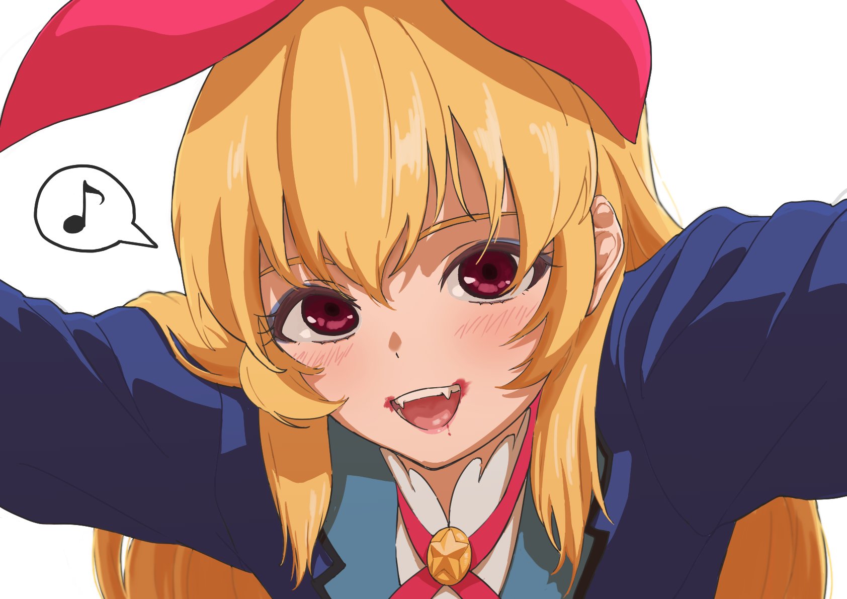 The Big ImageBoard (TBIB) - 1girl :d aikatsu! aikatsu! (series) blonde hair blood blood on face ...