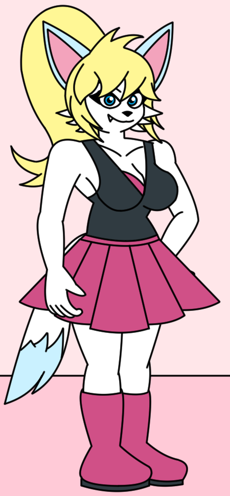 The Big Imageboard Tbib Anthro Arctic Fox Blonde Hair Blue Body