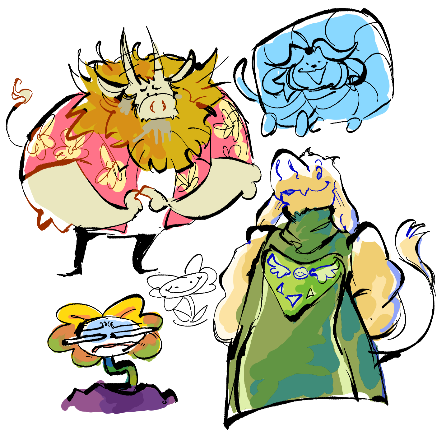 The Big ImageBoard (TBIB) - anthro asgore dreemurr beard bovid canid canine caprine clothed ...