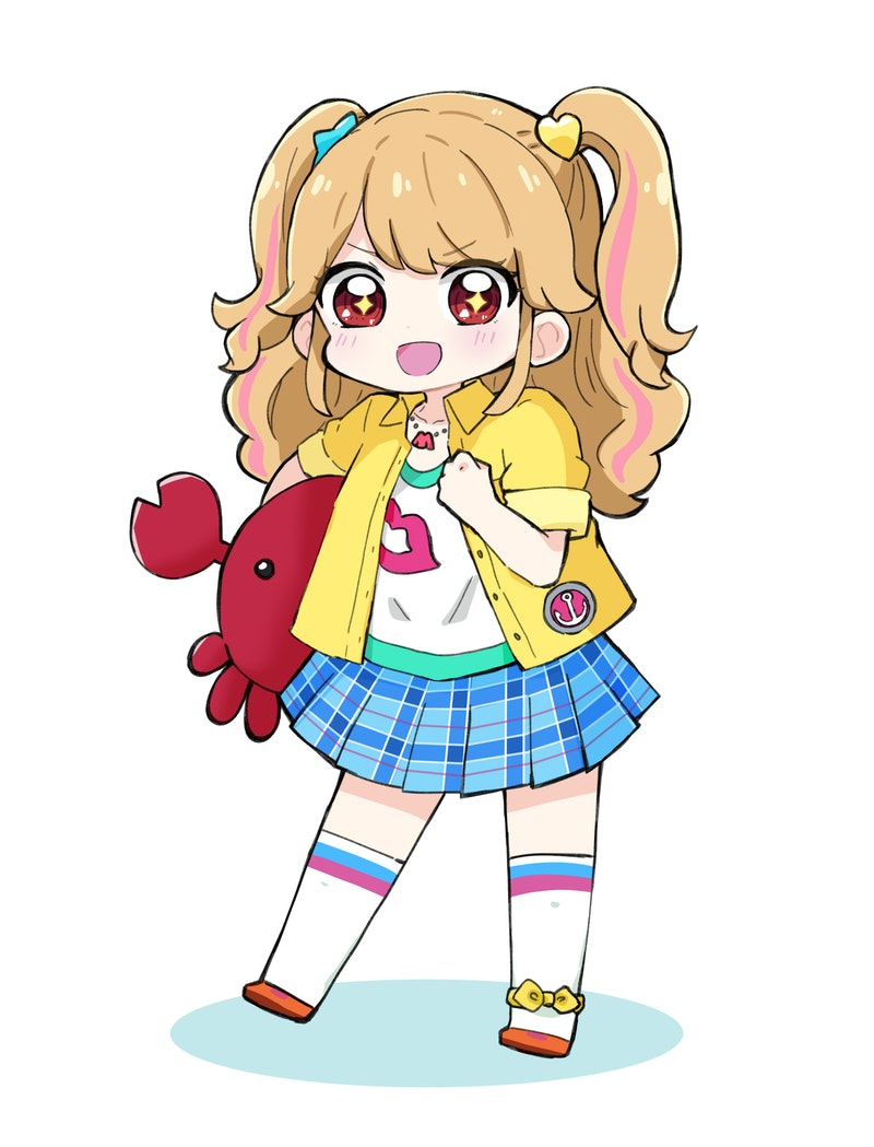 The Big ImageBoard (TBIB) - 1girl :d aikatsu! (series) bangs blue skirt blush brown hair ...