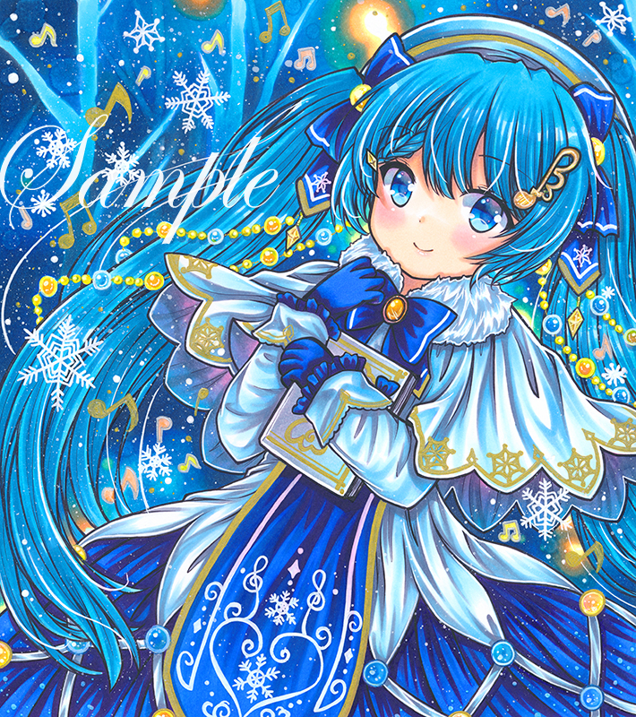 The Big Imageboard Tbib 1girl Beamed Eighth Notes Beret Blue