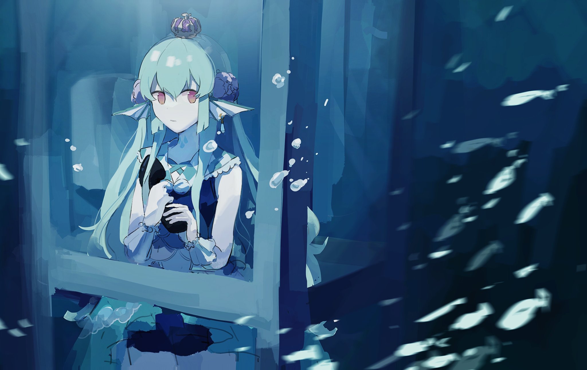 The Big ImageBoard (TBIB) - 1girl bangs brown eyes crown english ...