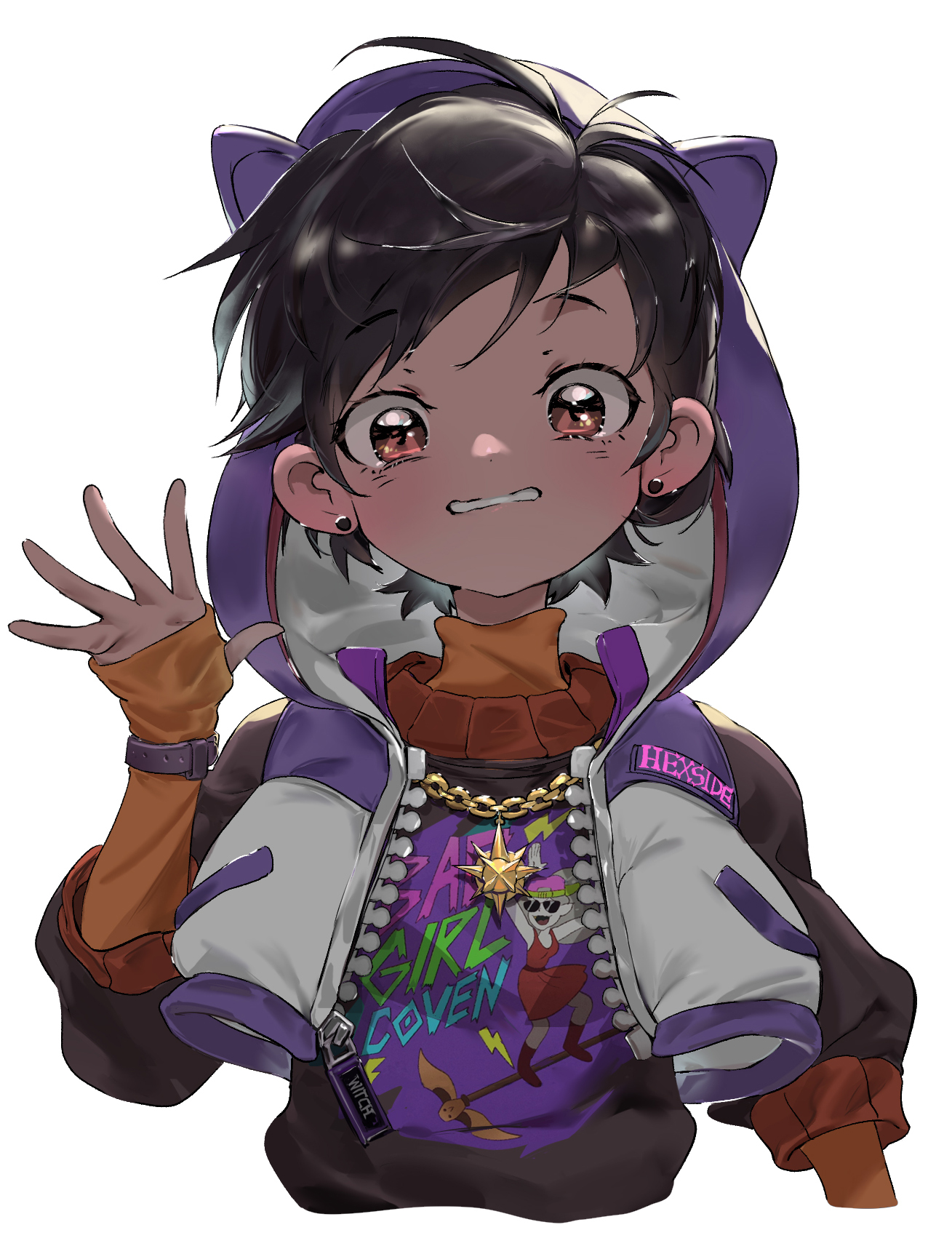 The Big ImageBoard (TBIB) - 1girl animal hood cat hood clothes writing ...