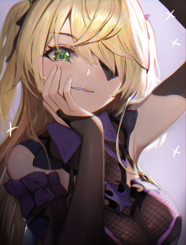 The Big Imageboard Tbib 1girl Arm Up Armpits Bangs Bare Shoulders